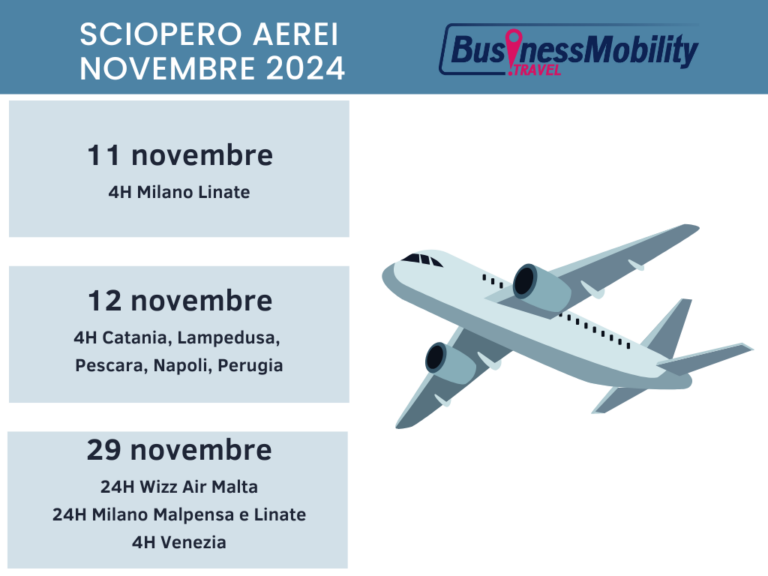 Scioperi aerei novembre 2024: il calendario con tutte le date ...