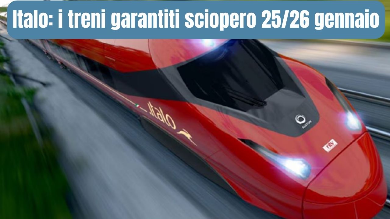 Sciopero dei treni 25 e 26 gennaio 2025: i treni garantiti da Italo - BusinessMobility.travel